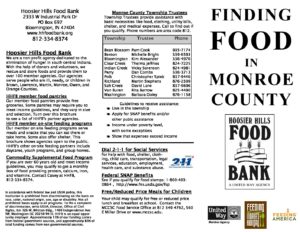finding food in Monroe County as of Oct 2019 – Hoosier Hills Food Bank
